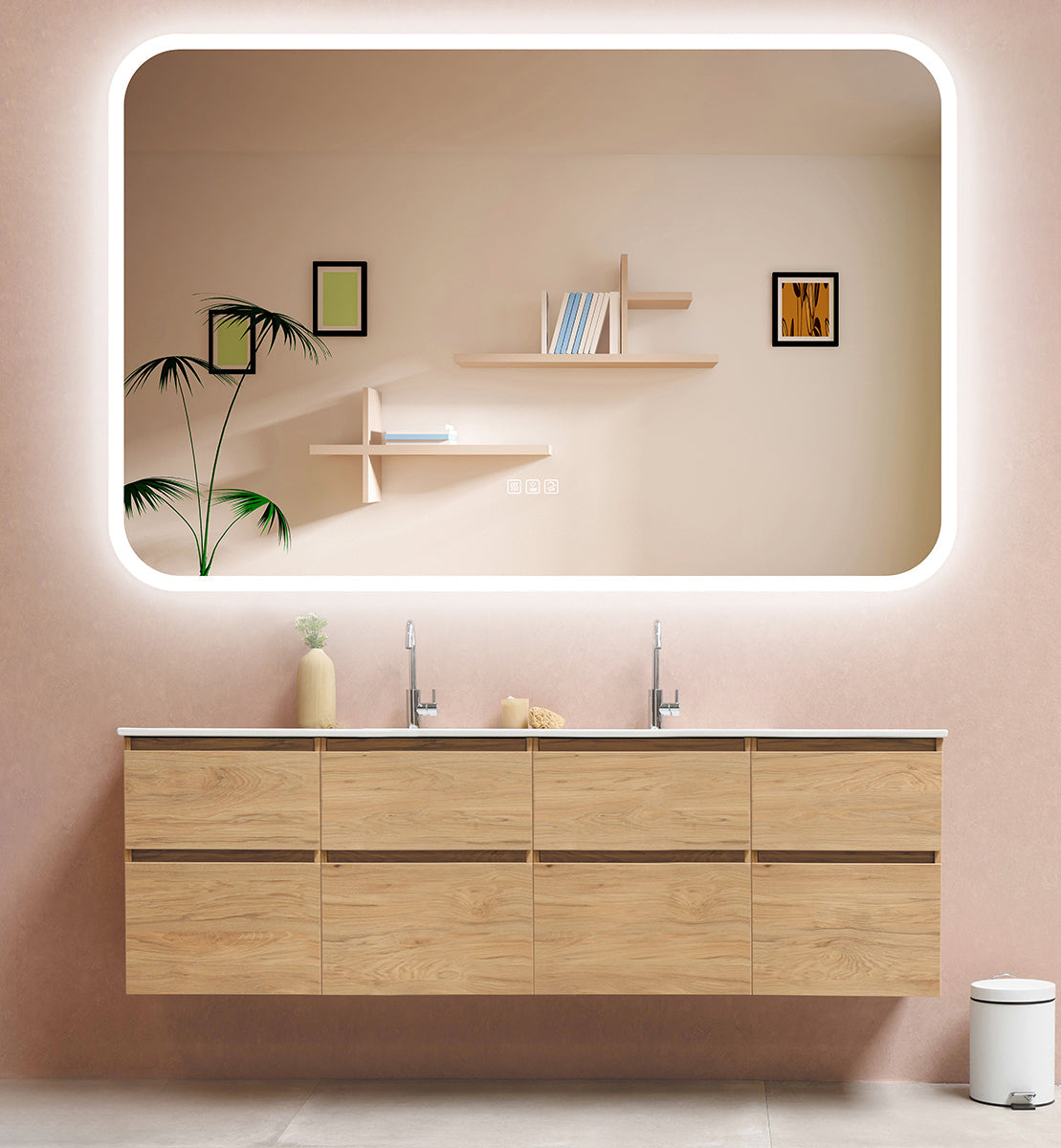 56" LED Maricel Tempered Mirror