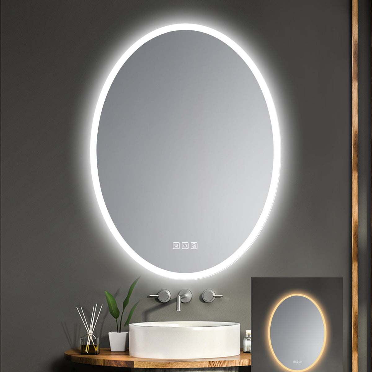 28" LED Oval Mirror