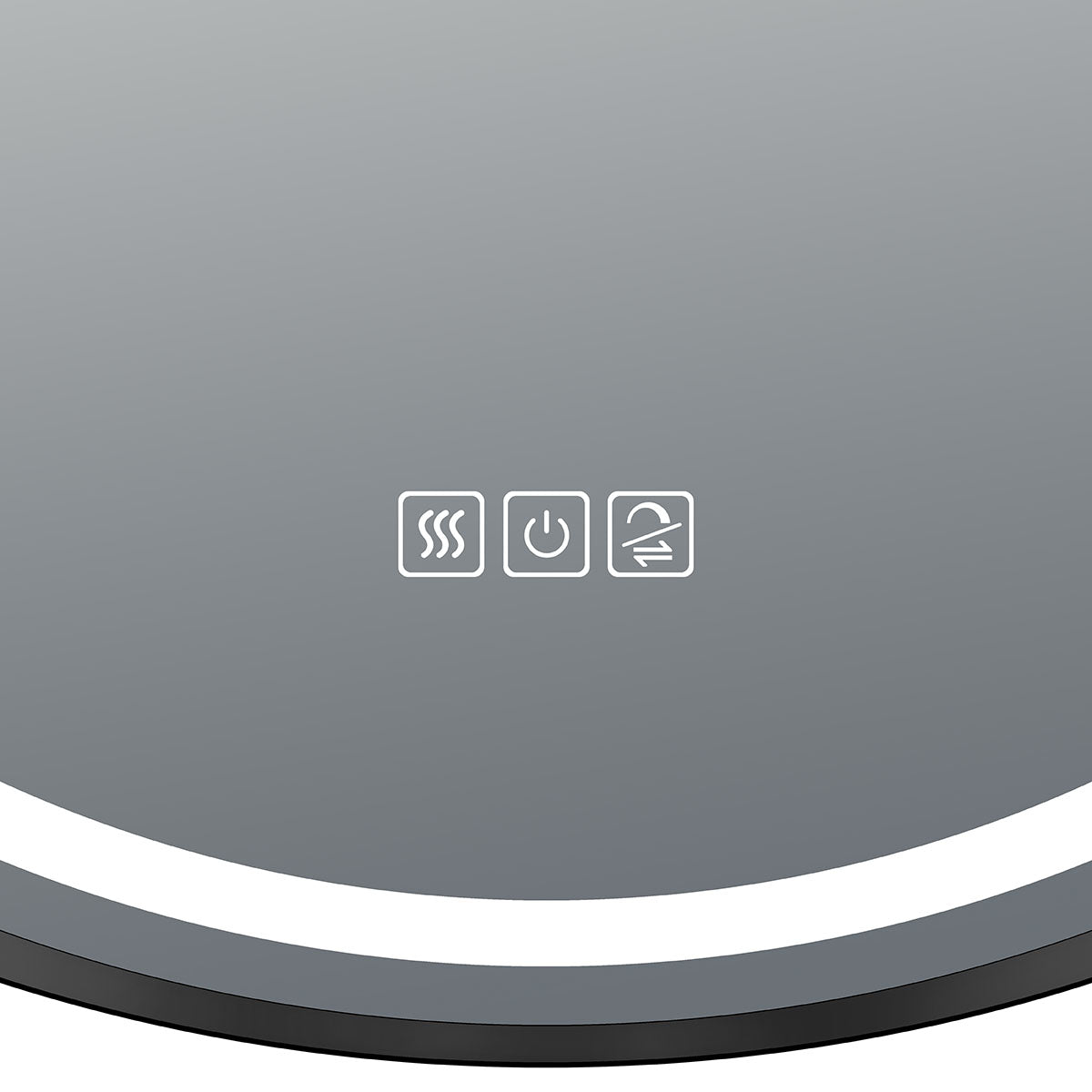 36" LED Madelyn Round Mirror (Matte Black)