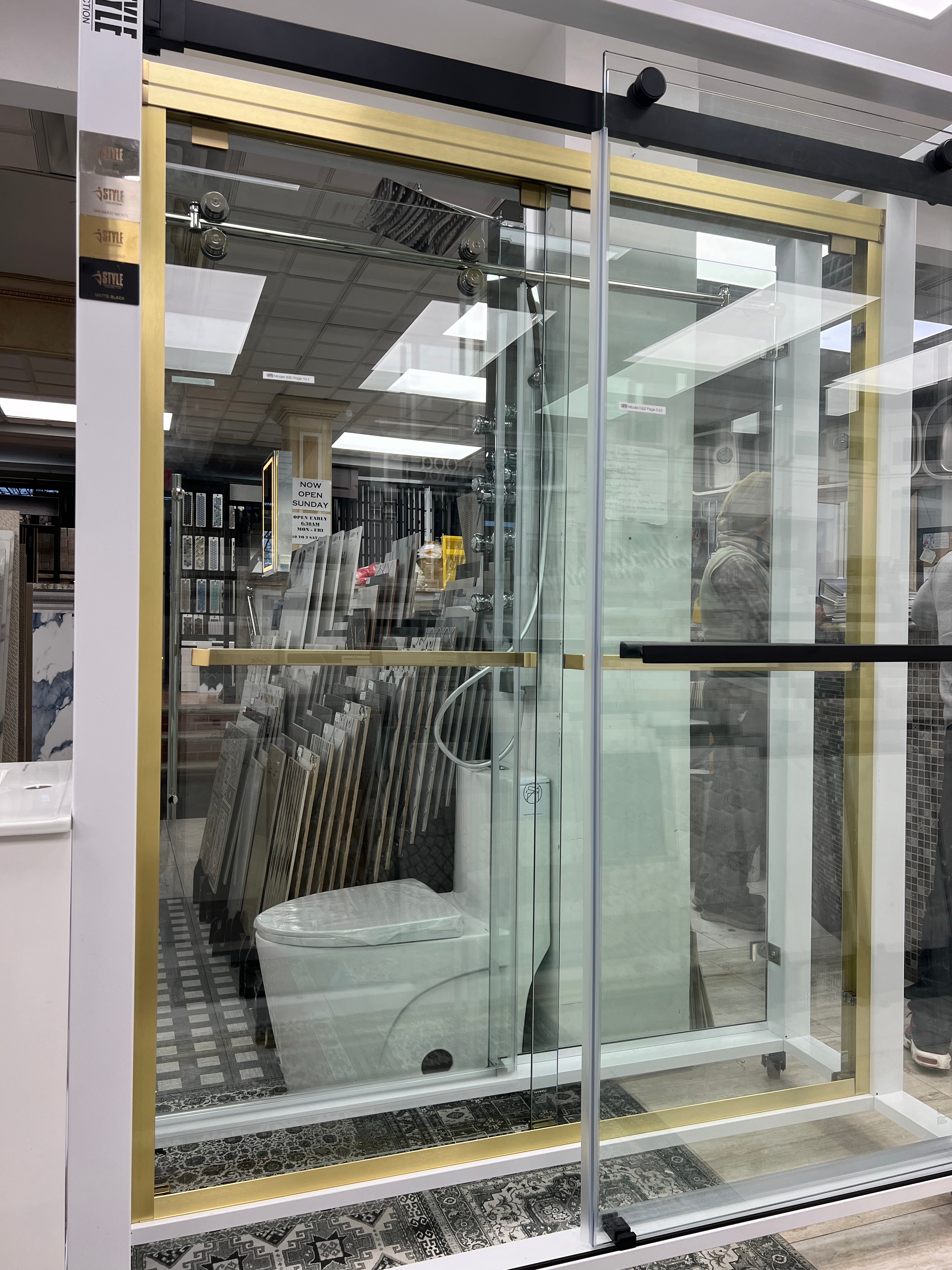 60" ASD Series Bypass Tub Door with Klearteck Treatment (5/16" Thickne