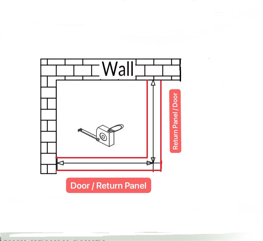 3PC Miko Hinge On Wall w/ Return Panel Brushed Gold Hinge Series E